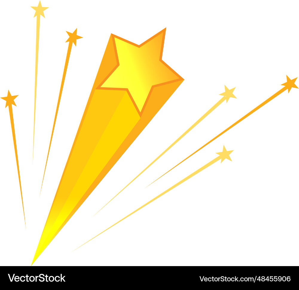 Shining star burst decorative badge celebration Vector Image