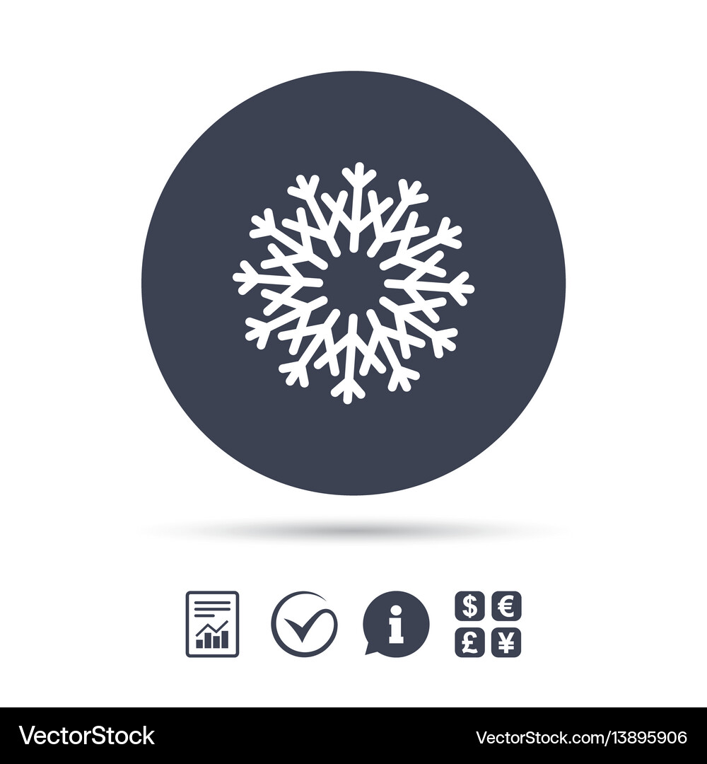 Snowflake artistic sign icon air conditioning Vector Image