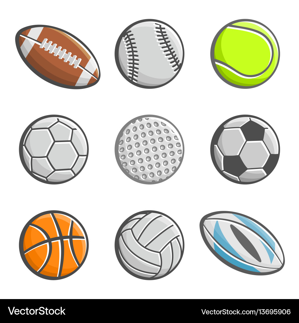 Sports equipment ball Royalty Free Vector Image