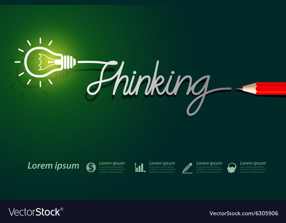 Thinking Royalty Free Vector Image - VectorStock
