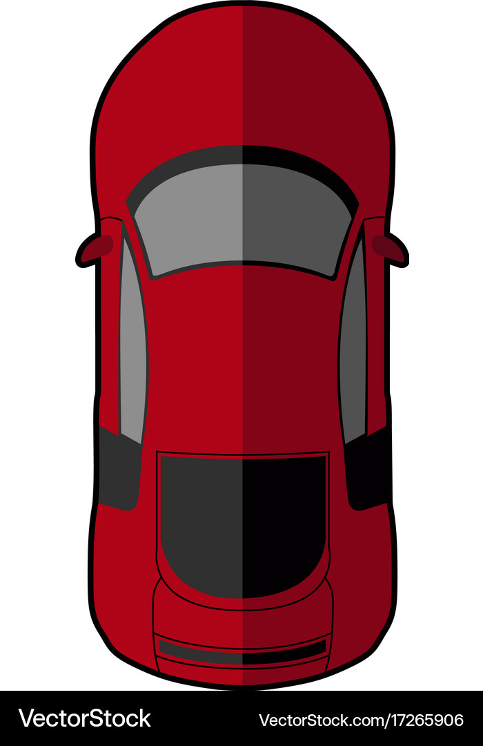 Top view of a car Royalty Free Vector Image - VectorStock