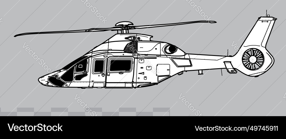 Airbus helicopters h160m Royalty Free Vector Image