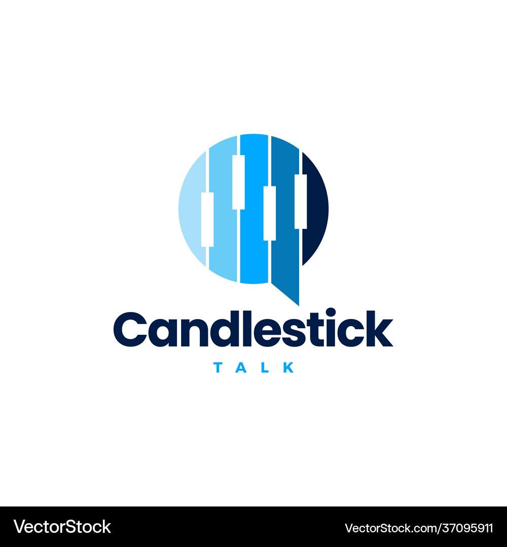 Candlestick bar finance financial talk chat Vector Image