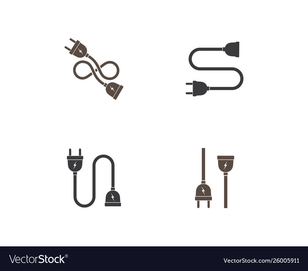Electric socket plug Royalty Free Vector Image