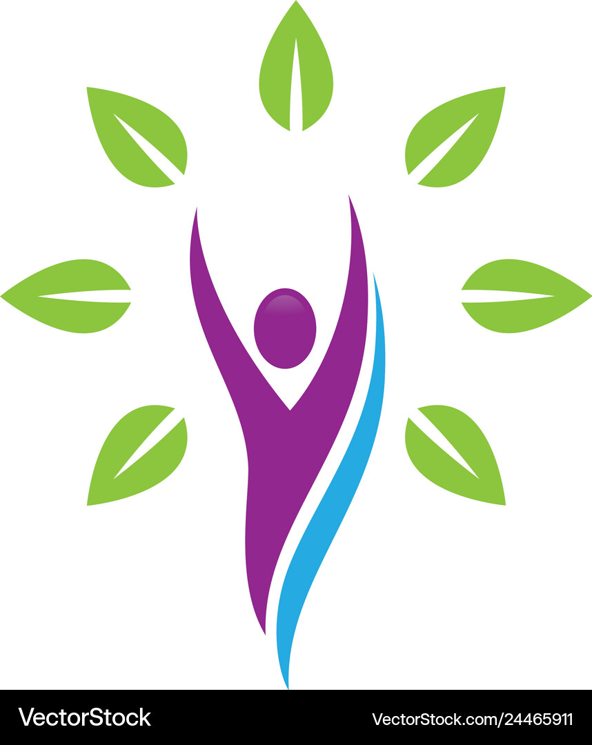 Human health symbol design Royalty Free Vector Image