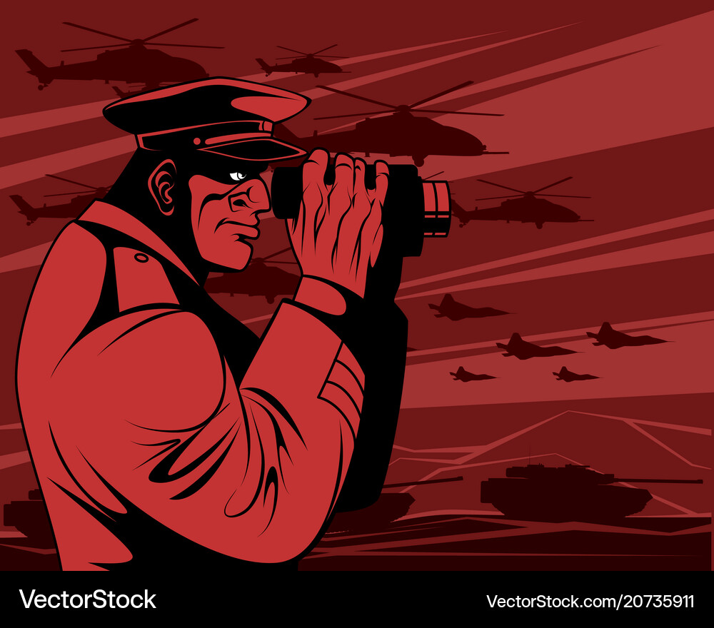 Military leader in the war Royalty Free Vector Image