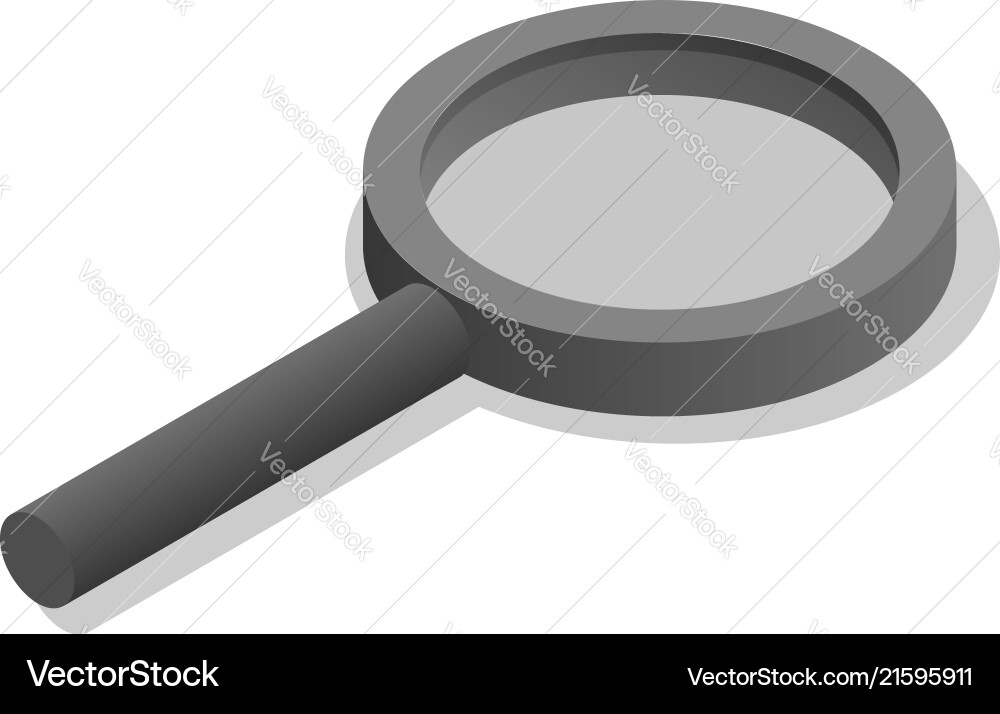 Scientific magnifying school glass icon isometric Vector Image