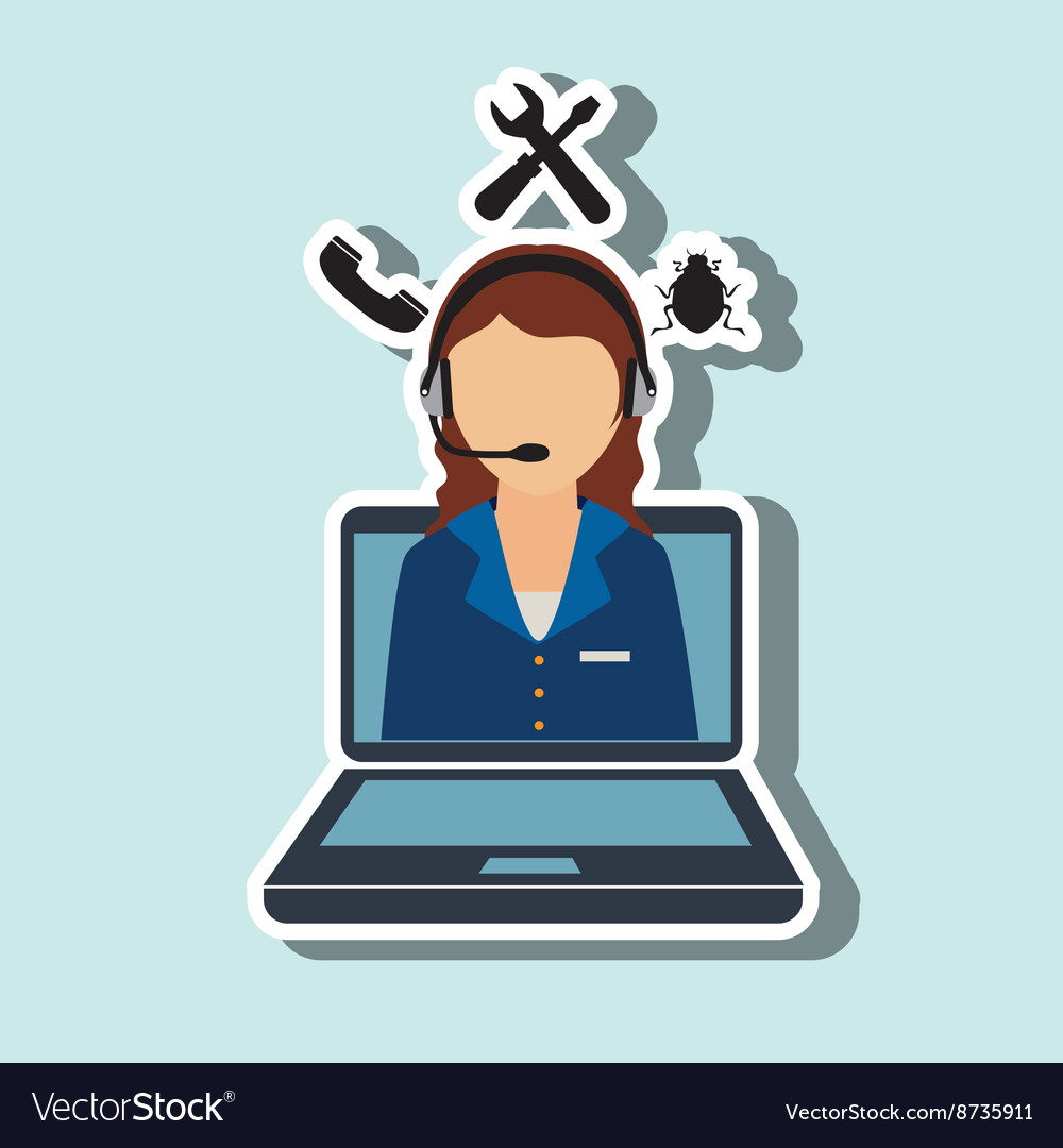 Technical support design Royalty Free Vector Image