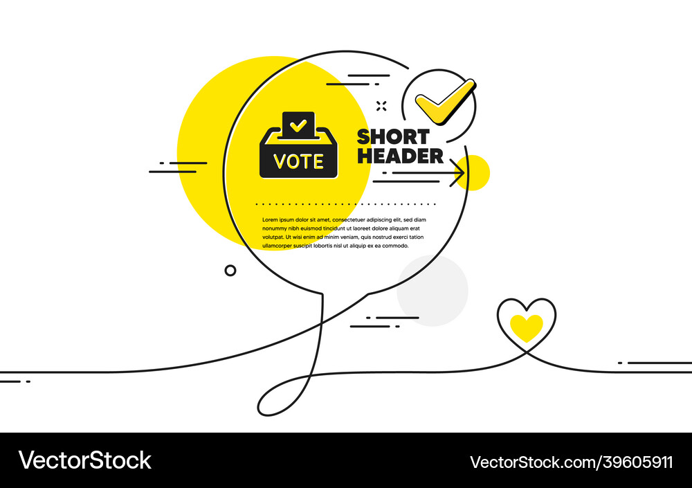 Vote box simple icon voting ballot sign Royalty Free Vector
