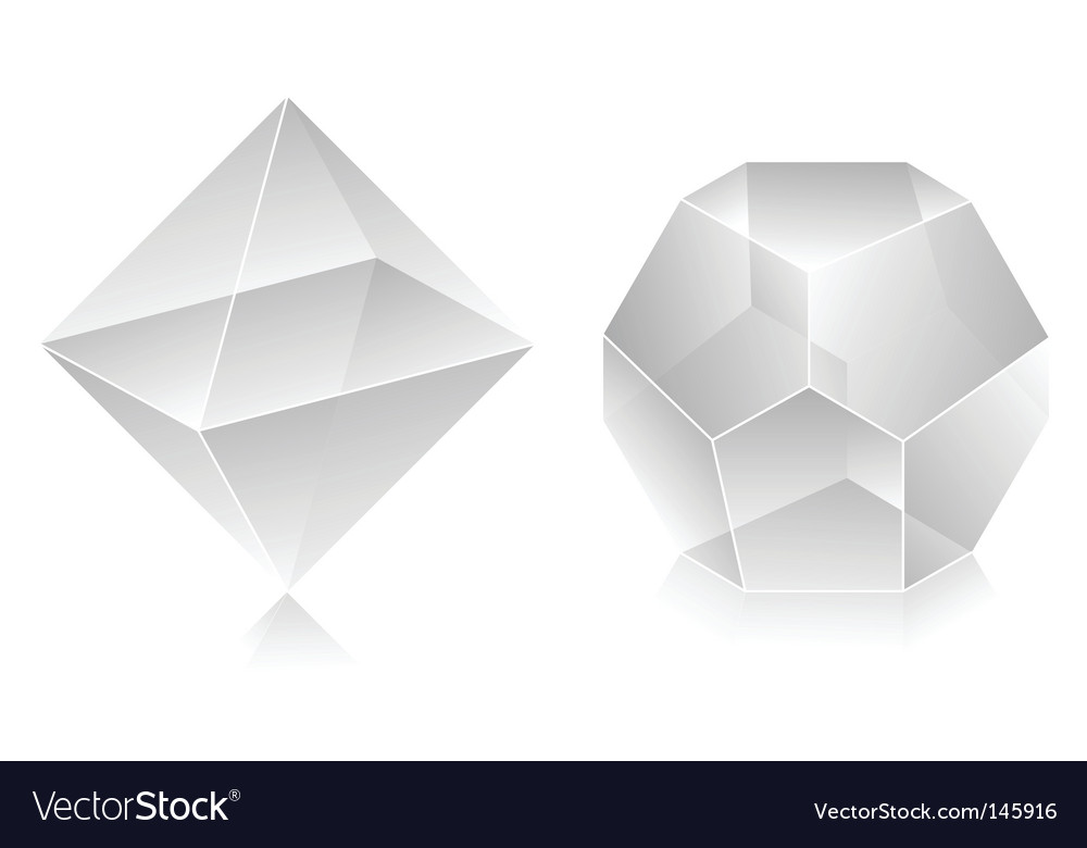 3d shape Royalty Free Vector Image - VectorStock