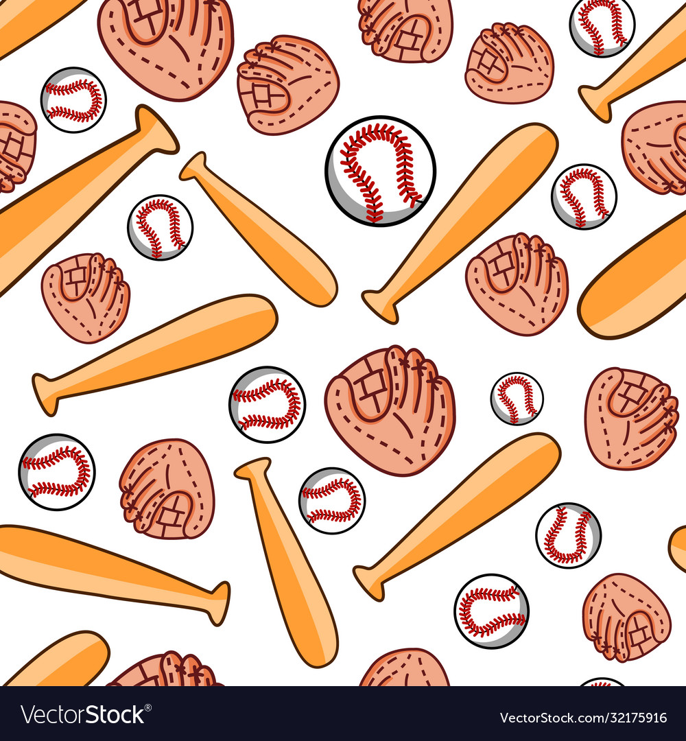 Baseball pattern Royalty Free Vector Image - VectorStock