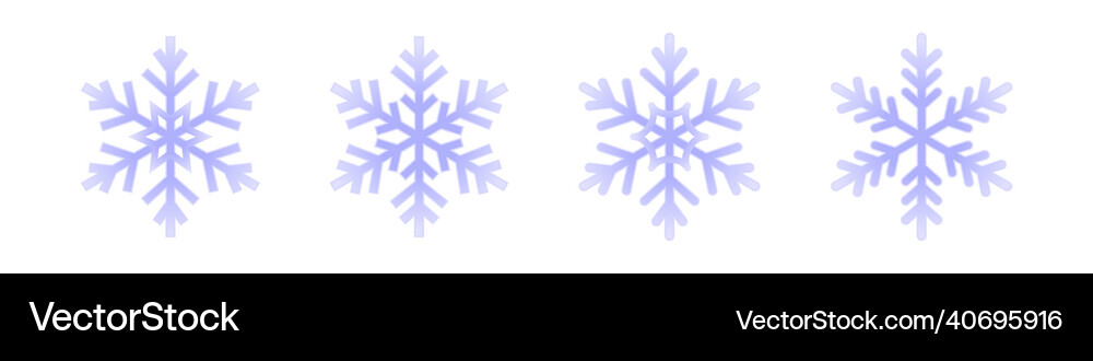 Blue pixel snowflakes with tracery decoration Vector Image