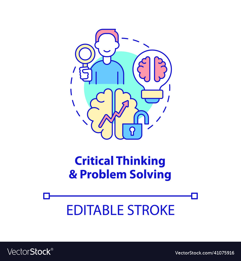 Critical Thinking And Problem Solving Concept Icon
