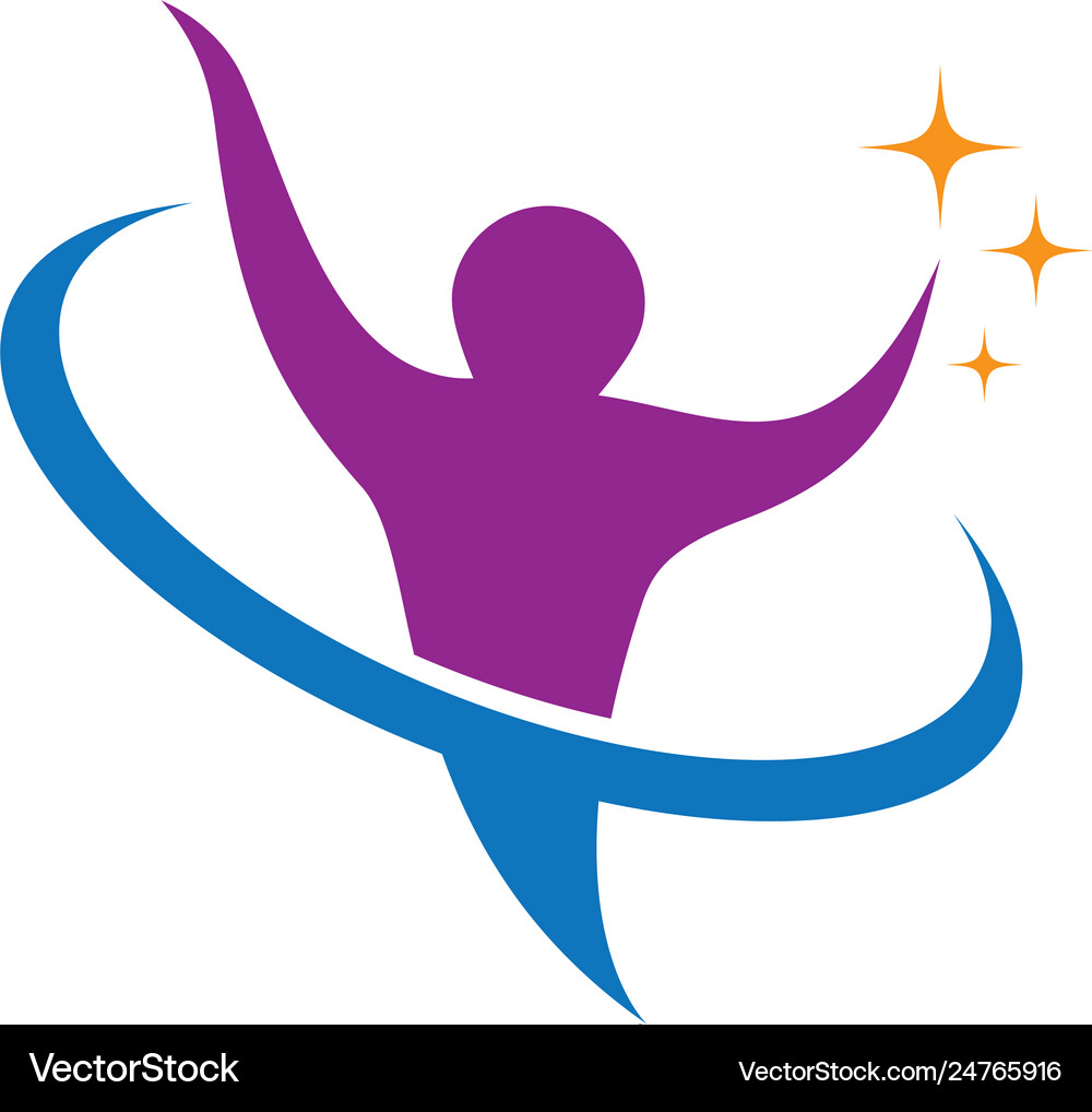 Human health symbol design Royalty Free Vector Image