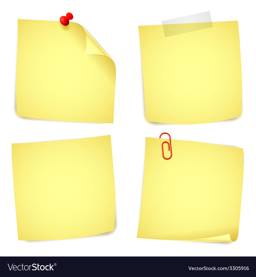 Paper notes Royalty Free Vector Image - VectorStock