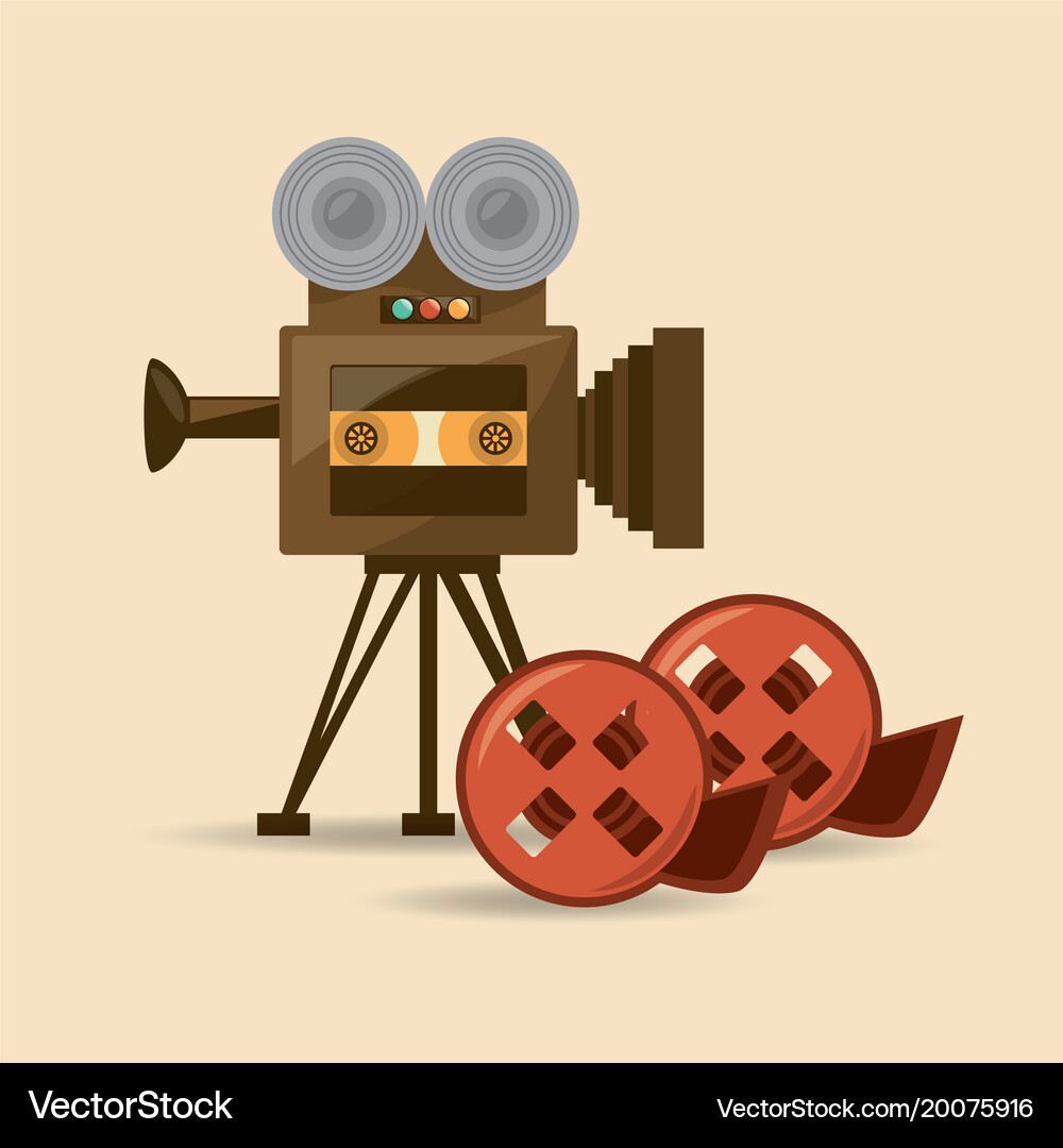Retro videocamera design Royalty Free Vector Image