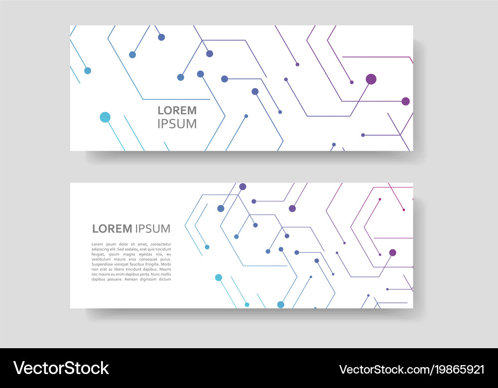 Banner design in geometrical hexagon figures Vector Image