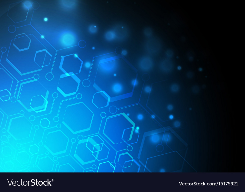 Blue light geomatic background Royalty Free Vector Image