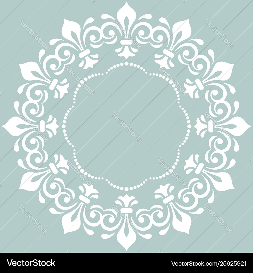 Elegant round ornament in classic style Royalty Free Vector