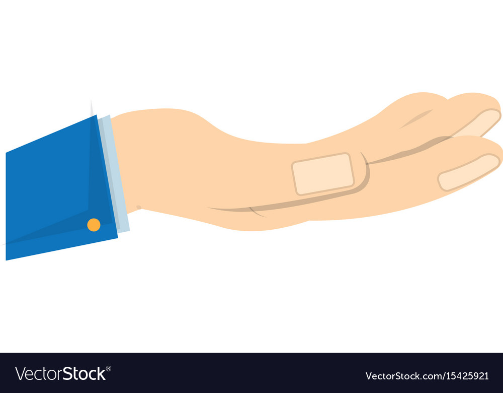 Isolated open hand Royalty Free Vector Image - VectorStock