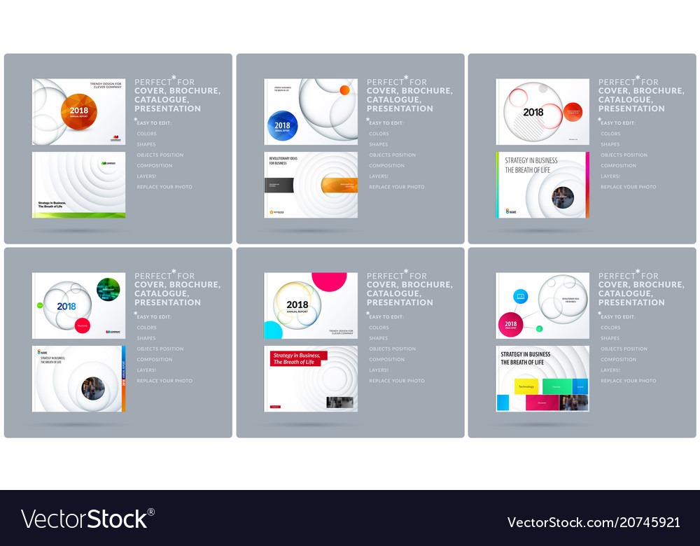 Material design presentation template Royalty Free Vector