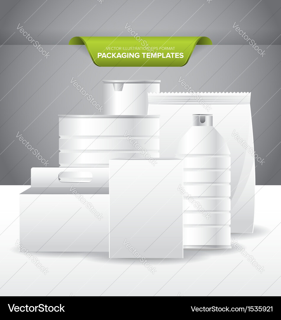Packaging Templates - Empty & Blank Royalty Free Vector