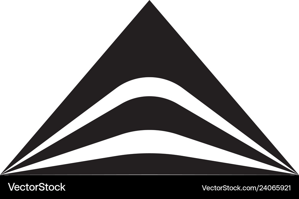 Pyramid logo and symbol business abstract design Vector Image