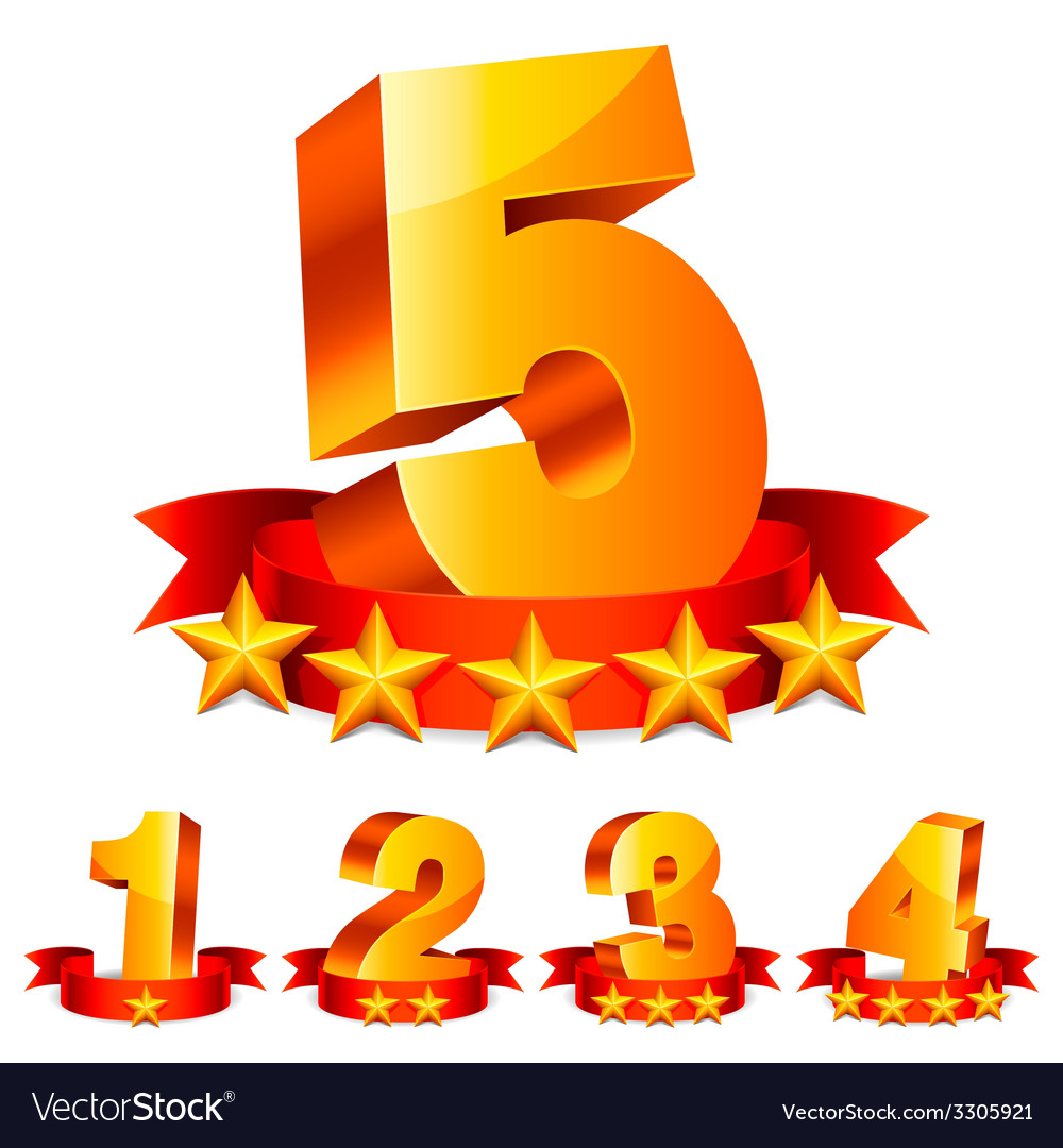 Rating numbers Royalty Free Vector Image - VectorStock