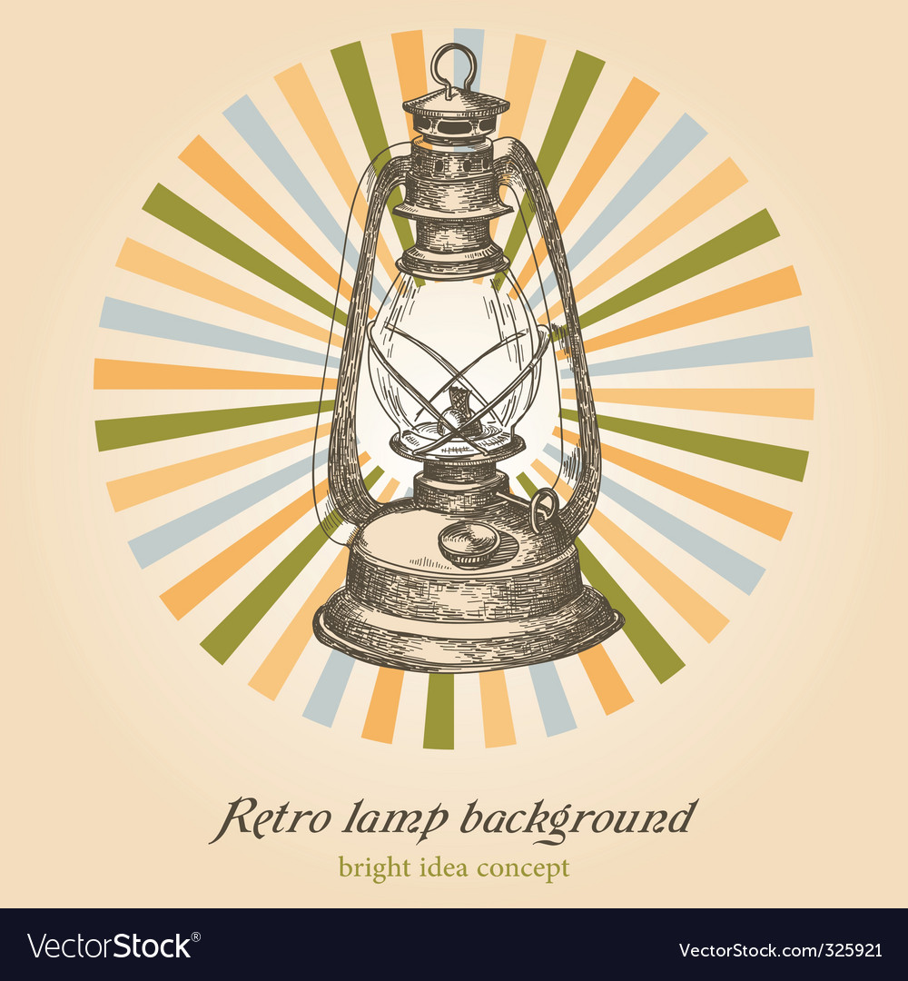 Retro lamp Royalty Free Vector Image - VectorStock