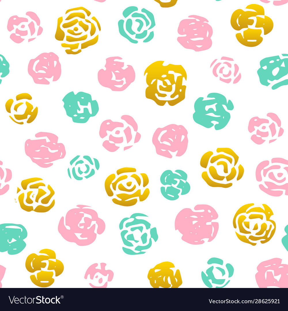Rose seamless pattern Royalty Free Vector Image