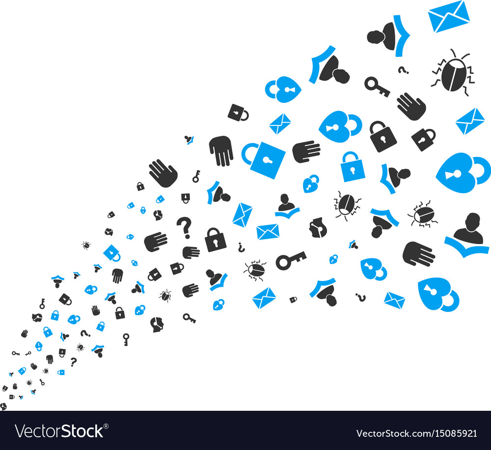 Secrecy symbols source stream Royalty Free Vector Image