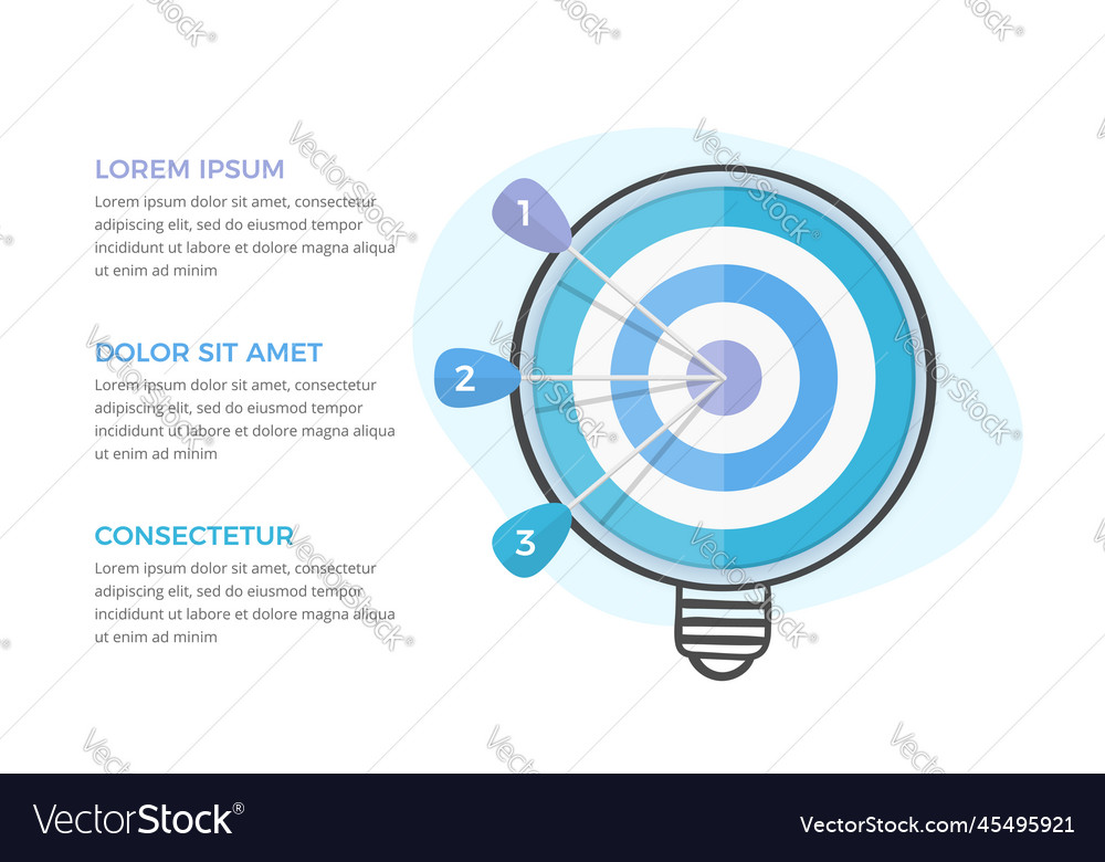 Solution concept with target Royalty Free Vector Image