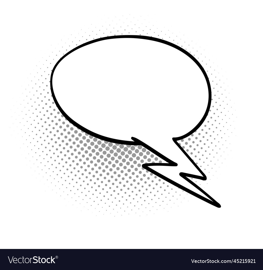 Speech bubble comic book style Royalty Free Vector Image