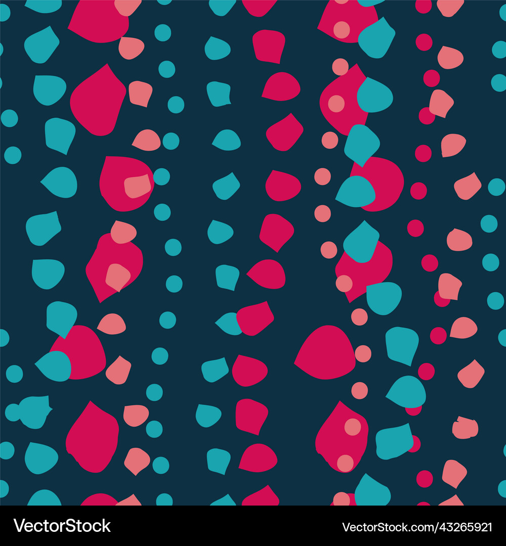 Stripes and strings of petals dots red pink Vector Image