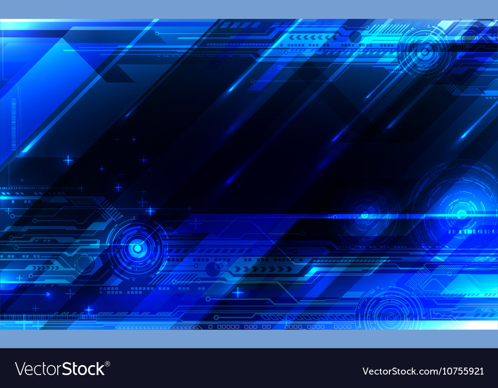Tech blue abstraction Royalty Free Vector Image