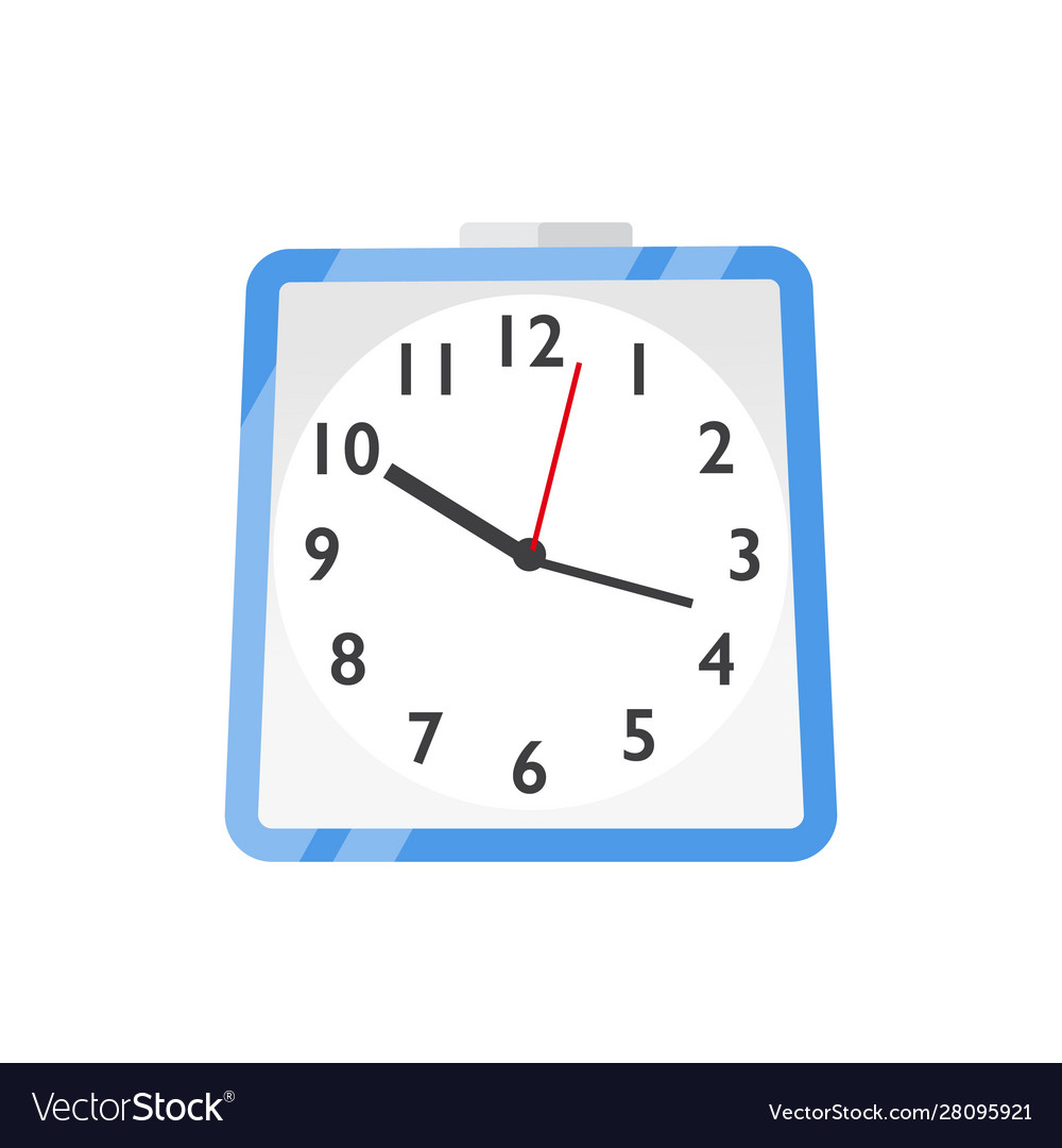 Wall clock watches flat Royalty Free Vector Image