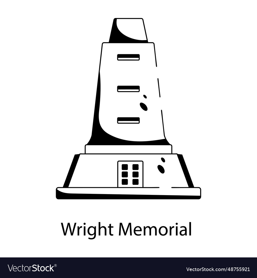Wright memorial Royalty Free Vector Image - VectorStock