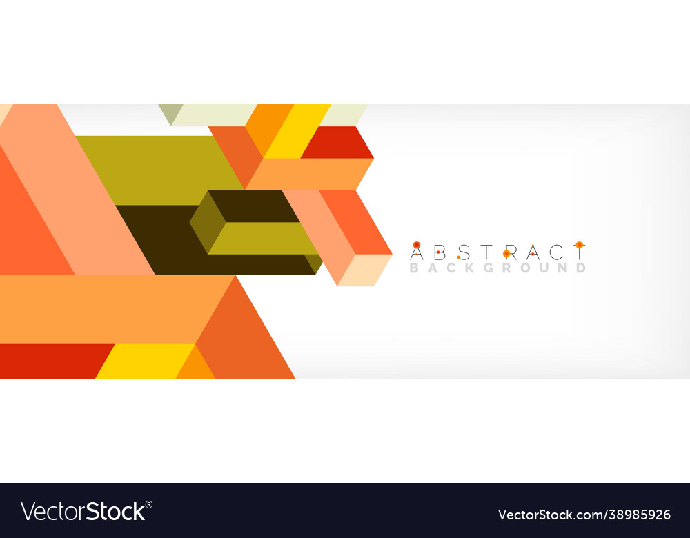 Abstract background 3d cubes cubic elements Vector Image
