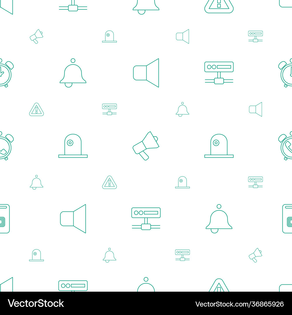 Alert icons pattern seamless white background Vector Image