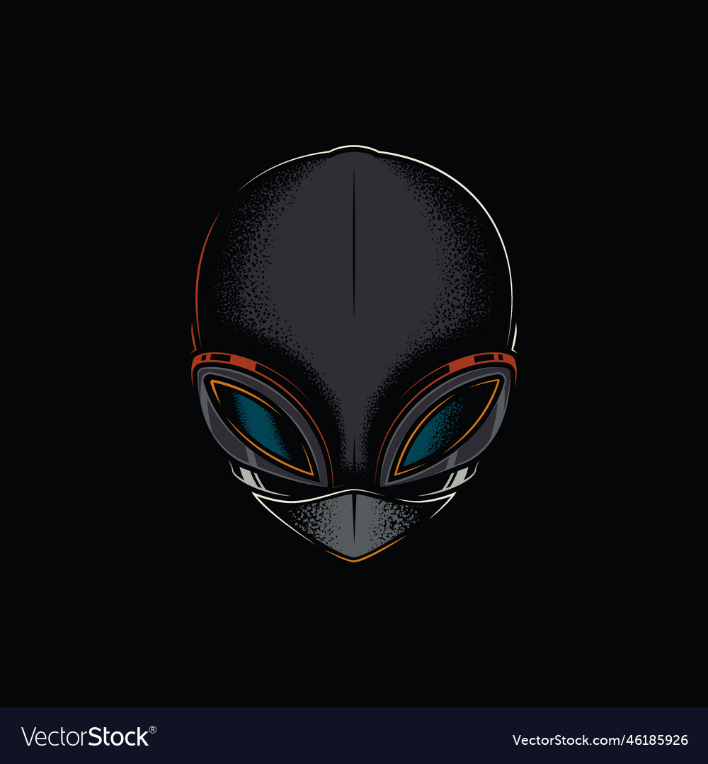 Alien head Royalty Free Vector Image - VectorStock