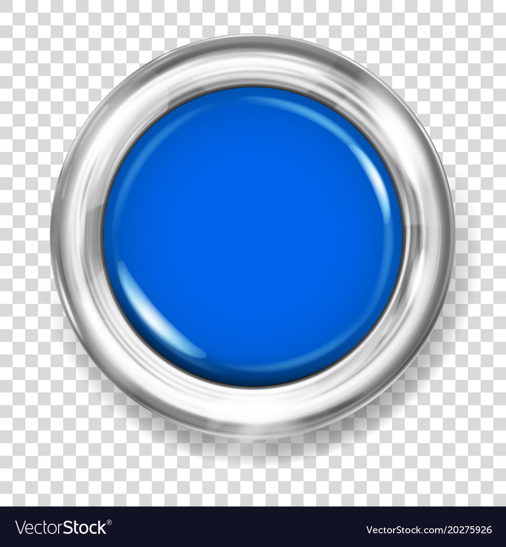 Blue plastic button Royalty Free Vector Image - VectorStock