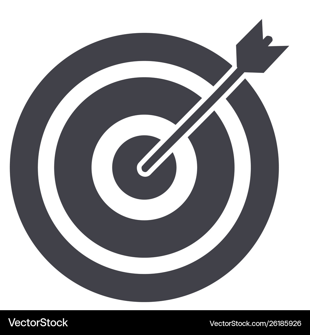 Business concept target with an arrow hit Vector Image