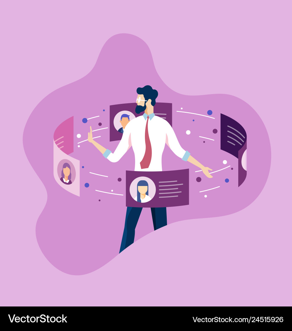 Business hr concept human resources manager Vector Image