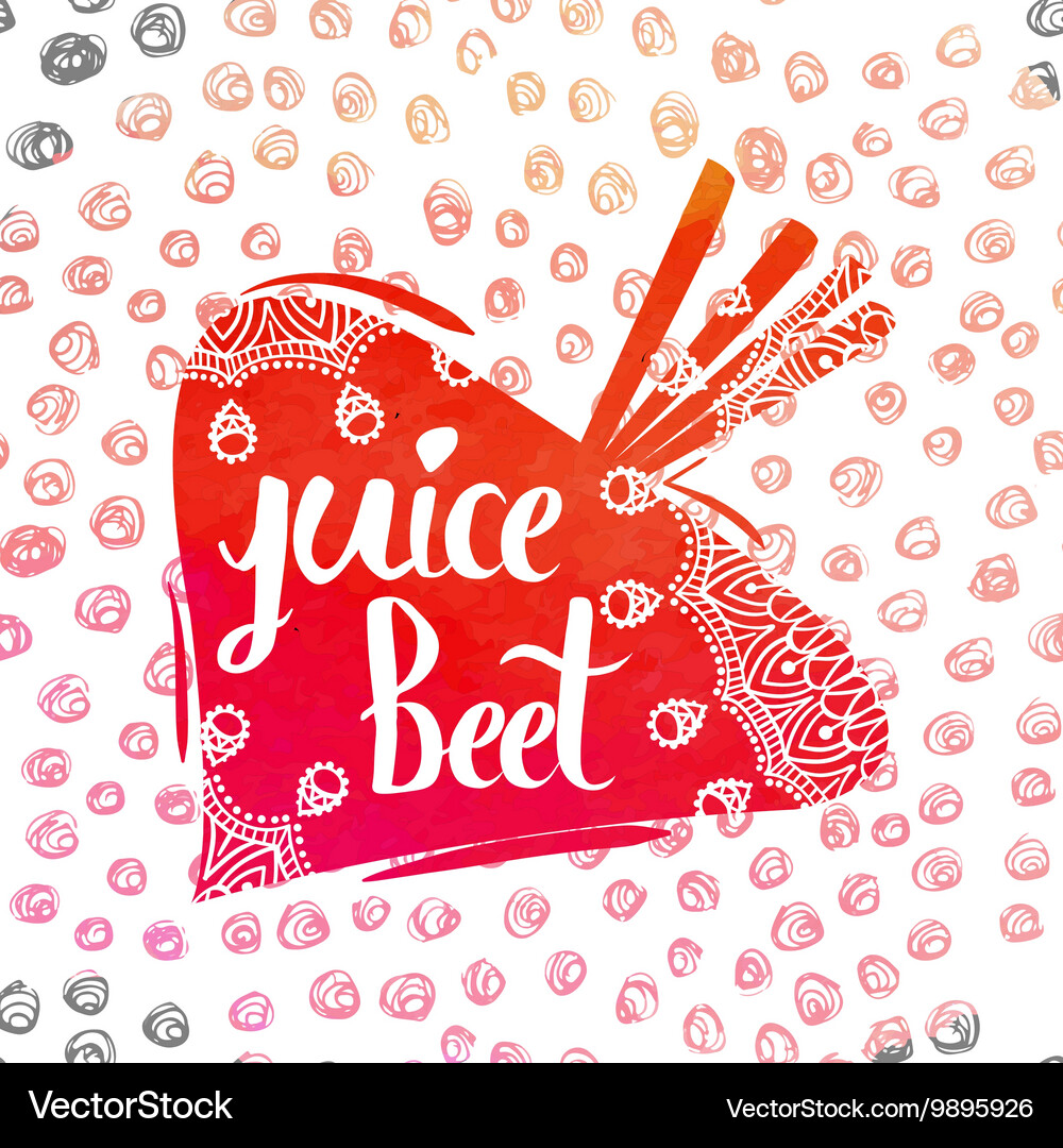 Colorful bright hand lettering poster vegetable Vector Image