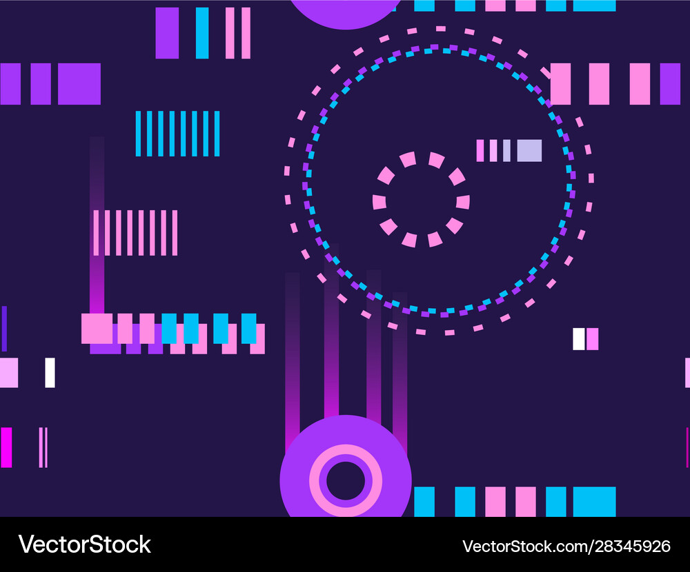Cyberpunk seamless pattern retro futurism Vector Image