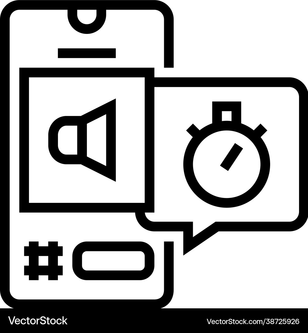 Digital marketing ephemeral line icon Royalty Free Vector