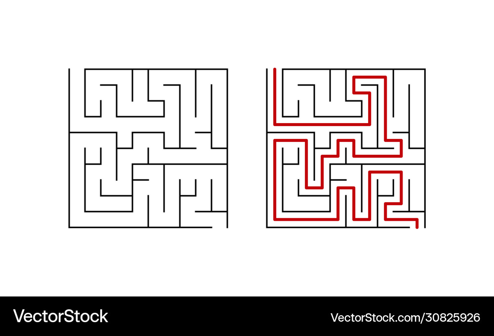 Labyrinth maze game for children home activity Vector Image
