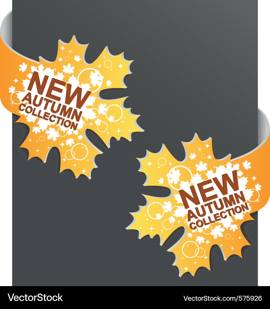 Left and right side sign new autumn collection Vector Image