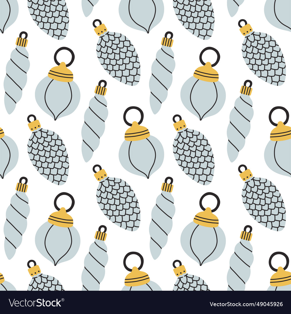 New year seamless pattern hand drawn pattern new Vector Image