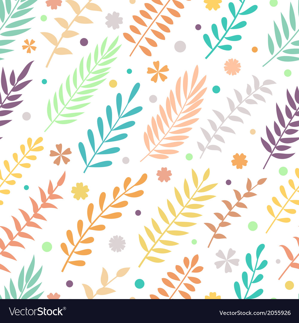 Pattern with leaves Royalty Free Vector Image - VectorStock